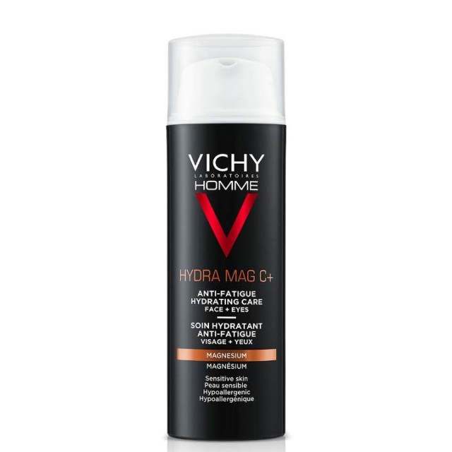 VICHY HOMME HYDRA MAG C + HIDRANTNA NEGA PROTIV ZNAKOVA UMORA ZA LICE I PODRUČJE OKO OČIJU 50ML