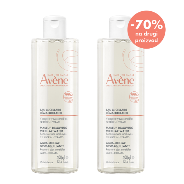 AVENE MICELARNI LOSION 400ML DUO PAK -70% NA DRUGI