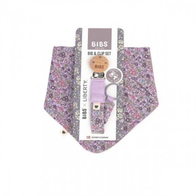 BIBS - Portikla i vezica za dudu Liberty Chamomile Lawn Violet Sky