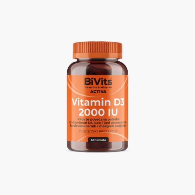 BIVITS ACTIVA VITAMIN D3 2000 IU TABLETE A60