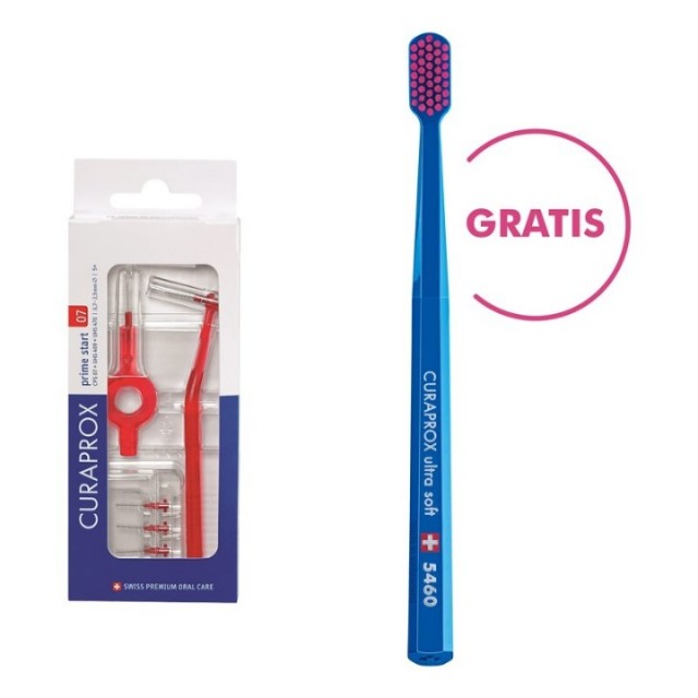 CURAPROX SET ZA KOMPLETNU ORALNU HIGIJENU - INTERDENTALNE ČETKICE CPS 07 + ČETKICA ULTRASOFT 5460