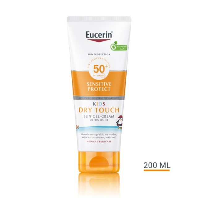 EUCERIN SUN DRY TOUCH GEL-KREMA ZA ZAŠTITU DEČJE KOŽE OD SUNCA SPF 50+ 200 ML