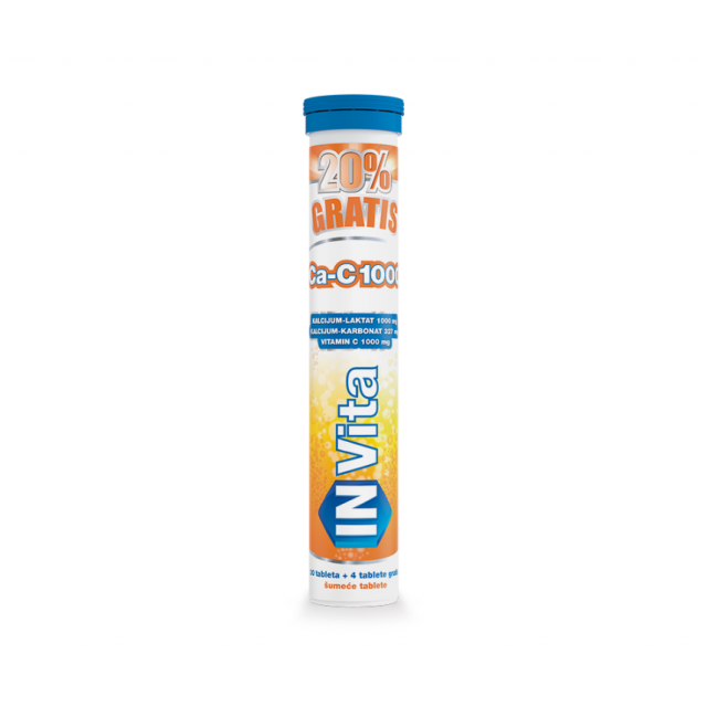 INVITA Ca-VITAMIN C 1000MG 24EFF