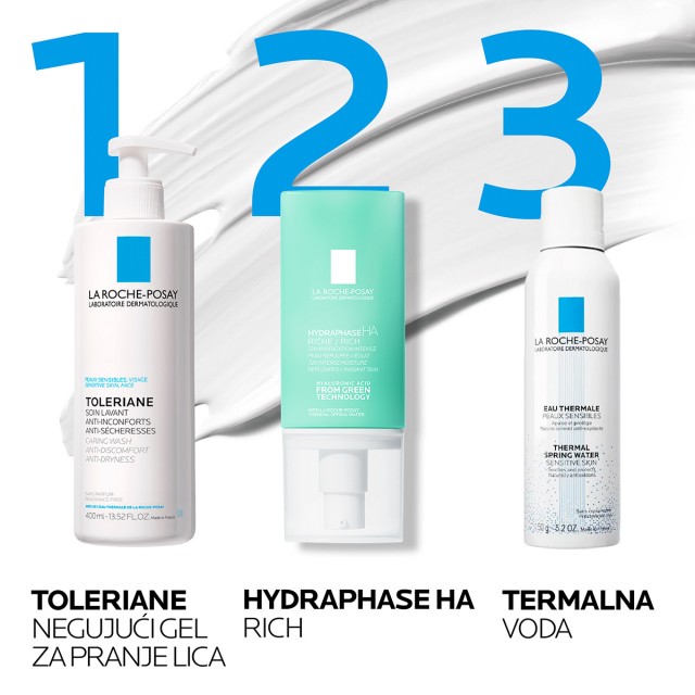 LA ROCHE-POSAY HYDRAPHASE HA RICH BOGATA HIDRATANTNA NEGA S HIJALURONSKOM KISELINOM ZA PUNOĆU I SJAJ KOŽE, SUVA KOŽA 50ML