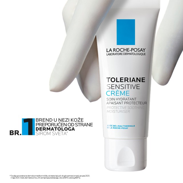 LA ROCHE-POSAY TOLERIANE SENSITIVE CREME HIDRATANTNA NEGA ZA RAVNOTEŽU MIKROBIOMA OSETLJIVE KOŽE, NORMALNA KOŽA 40ML