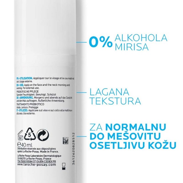 LA ROCHE-POSAY TOLERIANE SENSITIVE FLUID LAGANA HIDRATANTNA NEGA ZA RAVNOTEŽU MIKROBIOMA OSETLJIVE KOŽE, NORMALNA DO MEŠOVITA KOŽA 40ML