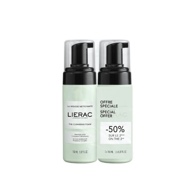 LIERAC PENA ZA ČIŠĆENJE LICA 150ML PROMO 1+1 GRATIS