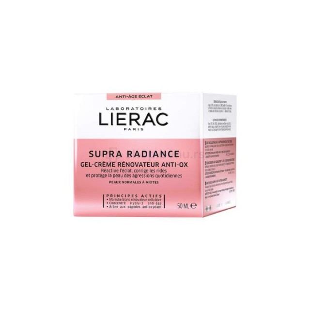 LIERAC SUPRA RADIANCE DNEVNA GEL KREMA ZA NORMALNU I MEŠOVITU KOŽU 50ML