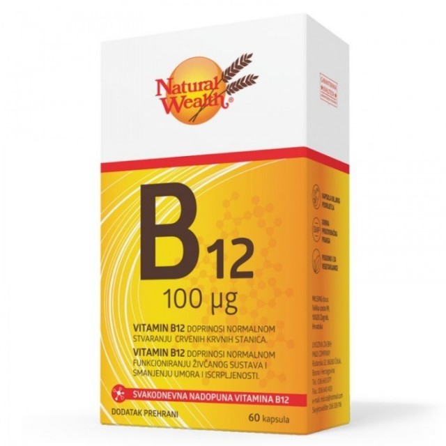 NATURAL WEALTH B12 KAPSULE 100MCG A60