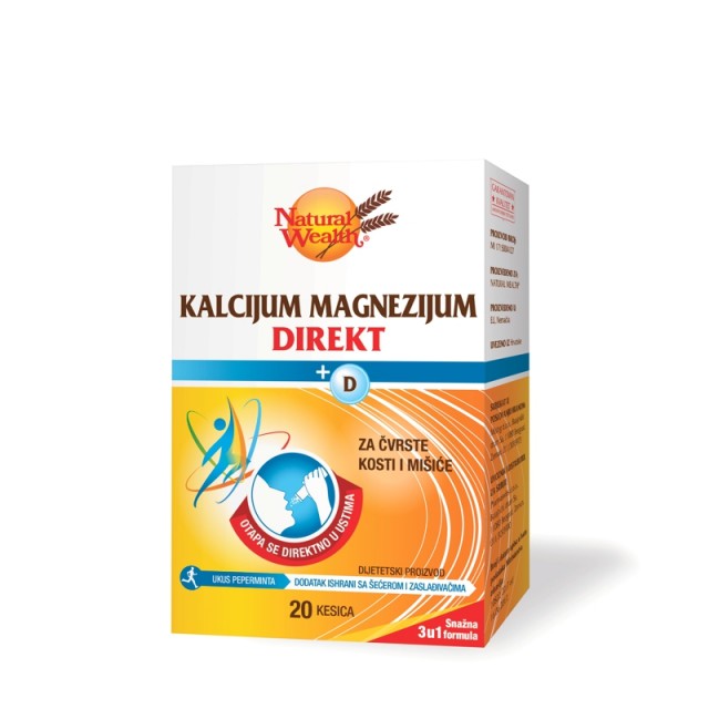 NATURAL WEALTH KALCIJUM MAGNEZIJUM DIREKT + VIT D A20