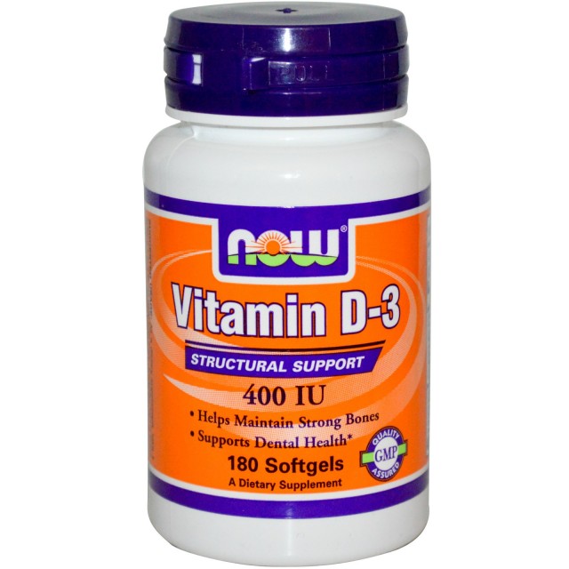 NOW VITAMIN D3 400IJ A180