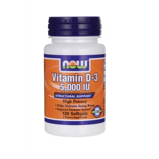 NOW VITAMIN D3 5000IJ A120