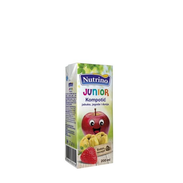 NUTRINO JUNIOR KOMPOTIĆ JABUKA, JAGODA I DUNJA 200ML