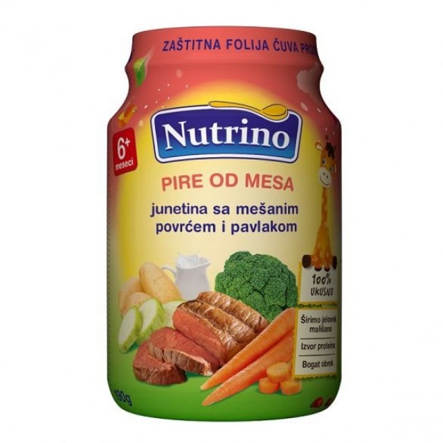 NUTRINO PIRE OD MESA - JUNETINA SA MEŠANIM POVRĆEM I PAVLAKOM 190G