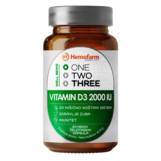 ONE TWO THREE VITAMIN D 2000 IU KAPSULE A60