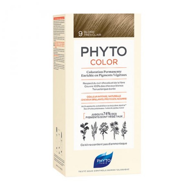 PHYTO FARBA 9 BLOND TRES CLAIR