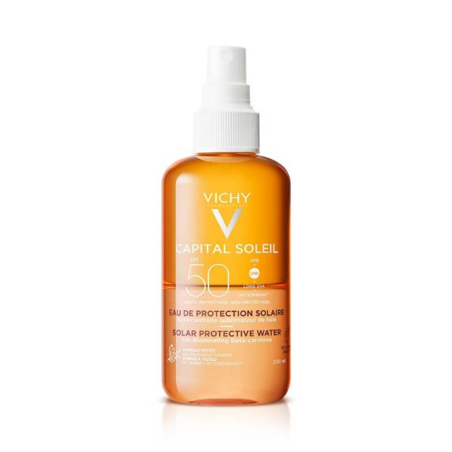 VICHY IDEAL SOLEIL VODICA ZA ZAŠTITU OD SUNCA NAGLAŠEN TEN SPF50 200ML