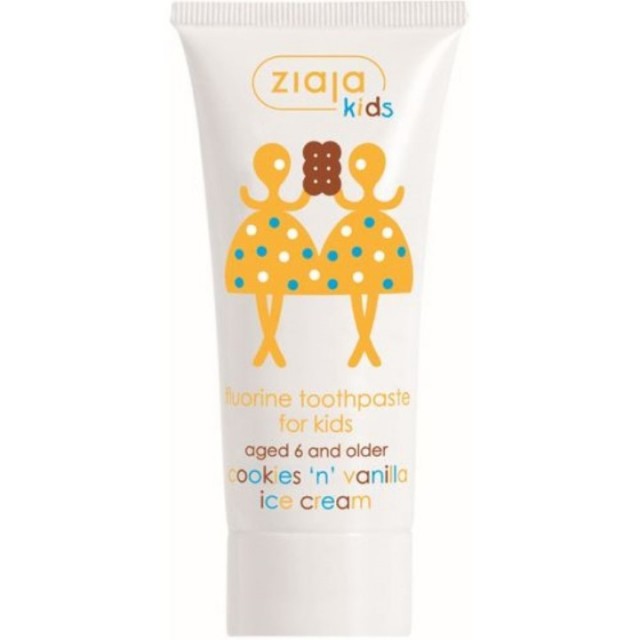 ZIAJA KIDS PASTA ZA ZUBE COOKIES 'N' VANILLA ICE CREAM OD 6 GODINA 50 ML