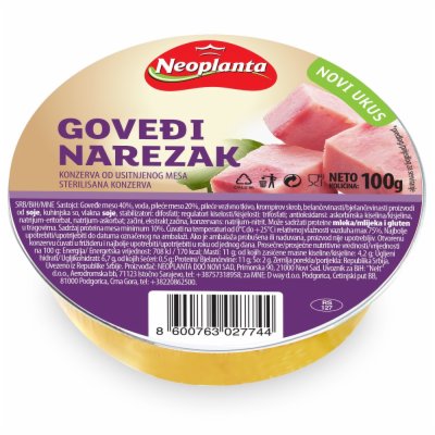 GOVEDJI NAREZAK NEOPLANTA 100G
GOVEDJI NAREZAK NEOPLANTA 100G