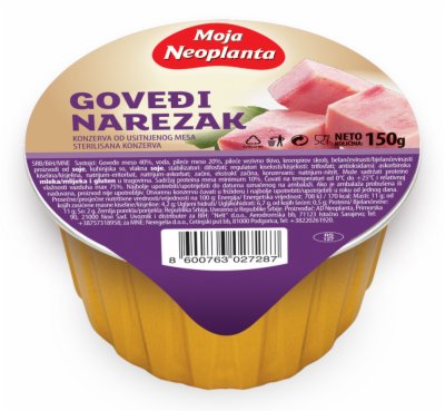 GOVEDJI NAREZAK MOJA NEOPLANTA 150G
GOVEDJI NAREZAK MOJA NEOPLANTA 150G