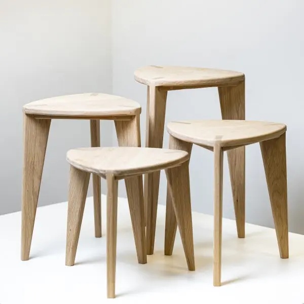 LME Set drvenih stolica, Hrast, 4 komada