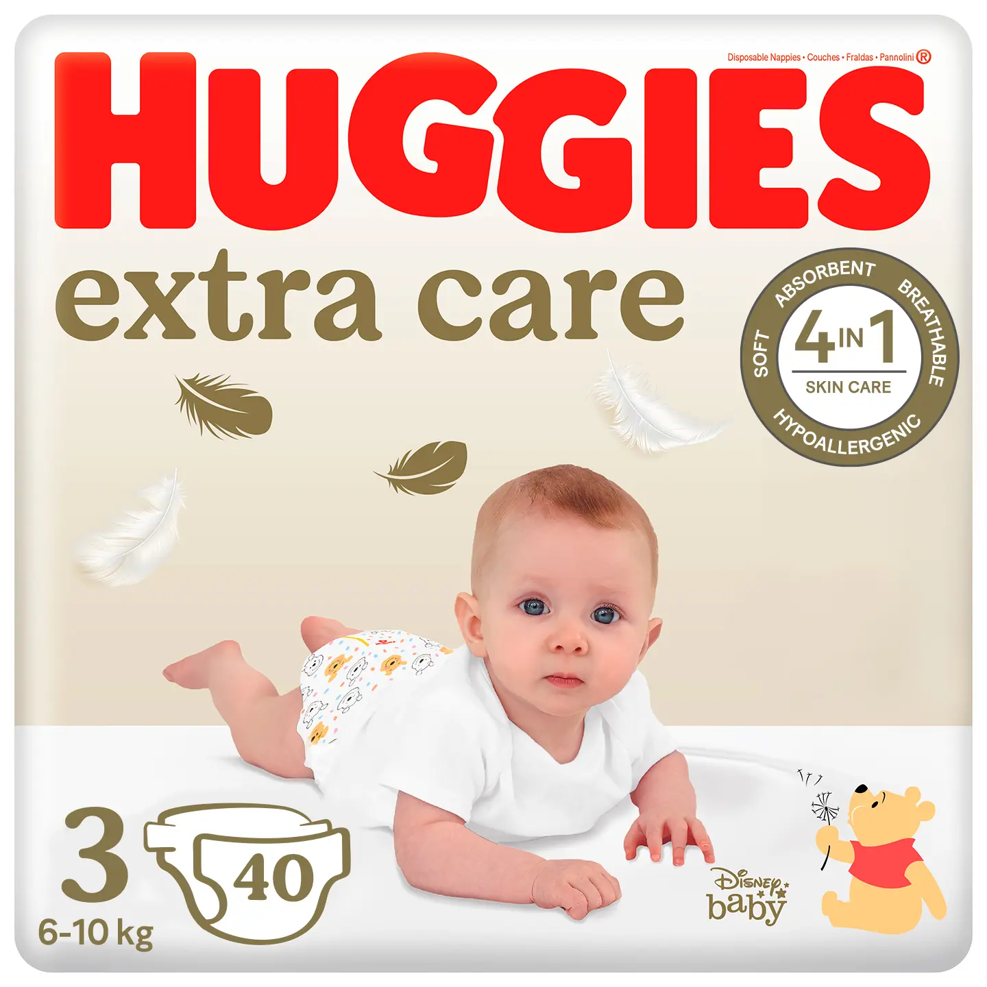 Huggies Extra Care Jumbo P40 Pelene za bebe 3, 6-10kg, 40 komada
