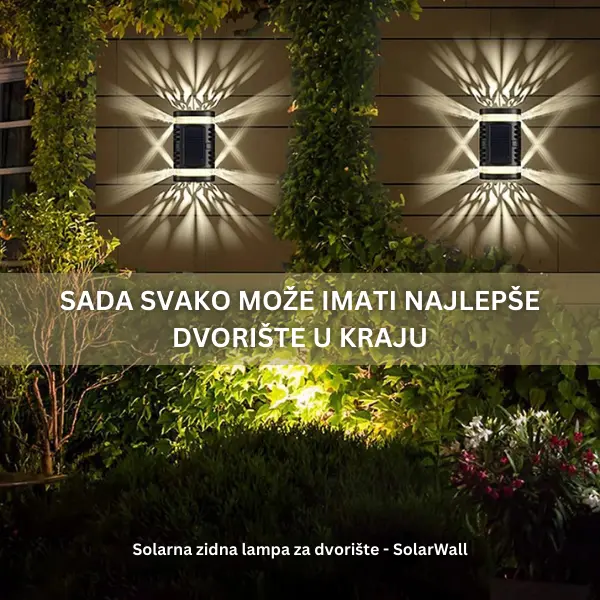 Solarna zidna lampa za dvorište – SolarWall