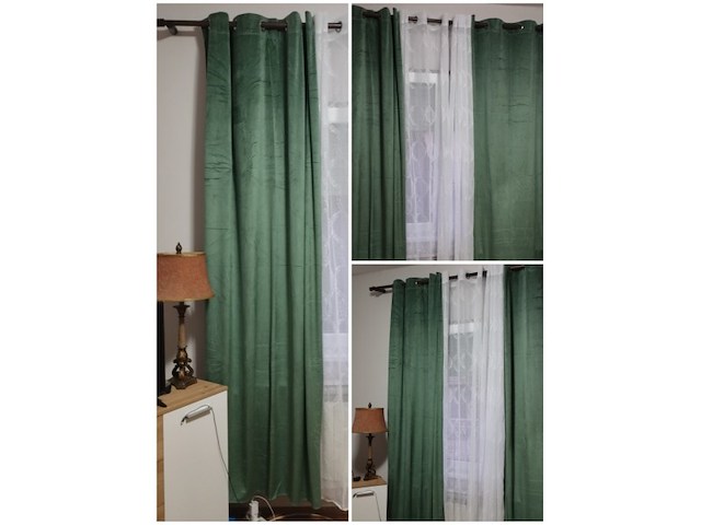 DRAPERIJE RAZNE SA ALKAMA - NOVO 2 komada 135X260 cm