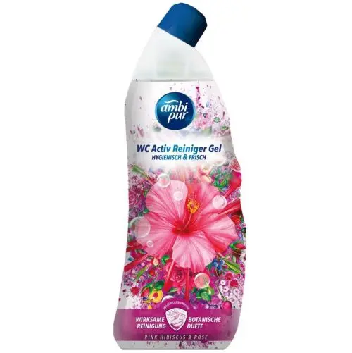 Ambi Pur Gel za čišćenje kupatila, Pink hibiscus & Rose, 750ml