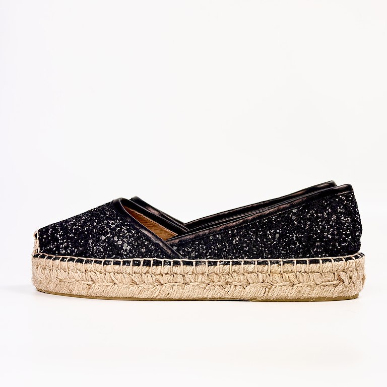 Espadrile TABASCO Crni Glitter