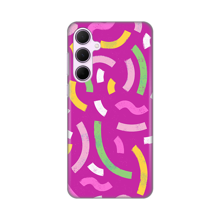 Maska Silikonska Print za Samsung A356B Galaxy A35 5G Happy Lines pink