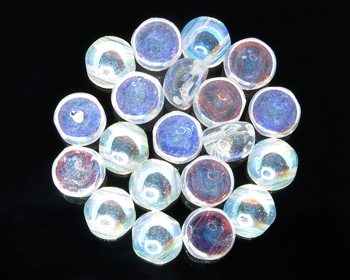 2-hole Cabochon 00030/28703 Crystal Full AB (10kom)