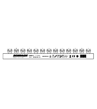 Sabirnica 4-P 10mm² L1/L2/L3/N, 10mm², 1m
Not possible to break off, shortenable on both sides, TE=17.8mm