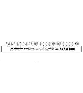 Sabirnica 4-P 16mm² L1/L2/L3/N, 16mm², 1m
Not possible to break off, shortenable on both sides, TE=17.8mm