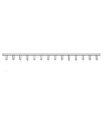 Sabirnica 1-pol/16mm²/1m P/N
Not possible to break off, shortenable on both sides, TE=17.8mm