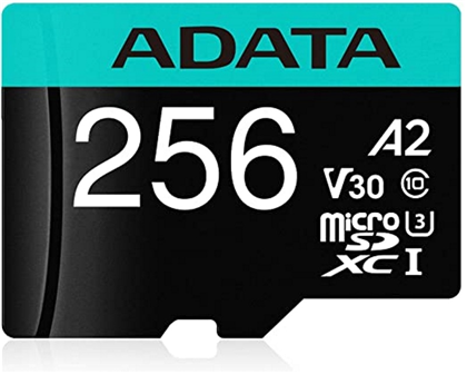 A-DATA UHS-I U3 MicroSDXC 256GB V30S A2 + adapter AUSDX256GUI3V30SA2-RA1