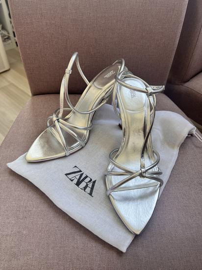 ZARA Metallic high heels