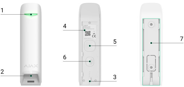 AJAX Alarm 38196.36/14287.36.BL Motion Protect Curtain crni