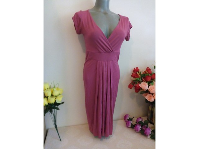Ginna tamno roze sa falticama haljina 38