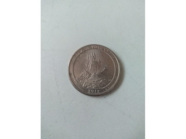 Quarter dollar USA 2012.  Hawaii Volcanoes