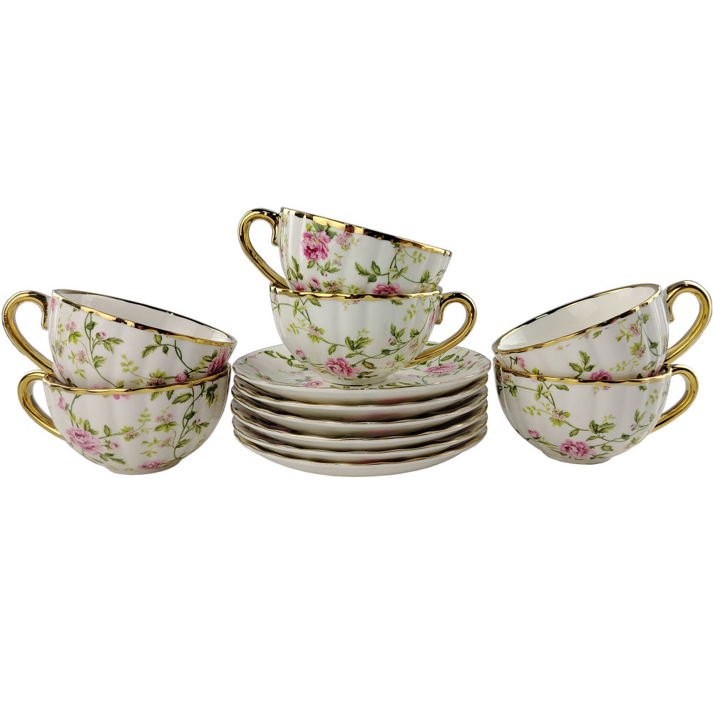 SET PORCELANSKIH ŠOLJA SA TACNOM 6/1 220 ML