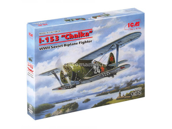 ICM Model Kit Aircraft - I-153 "Chaika" WWII Soviet Biplane Fighter 1:72 ( 060900 )
