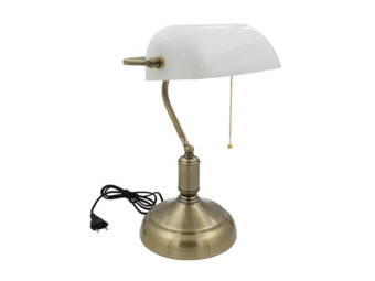 Stona lampa bankarska bela Mitea Lighting M1054