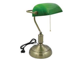 Stona lampa bankarska zelena Mitea Lighting M1054