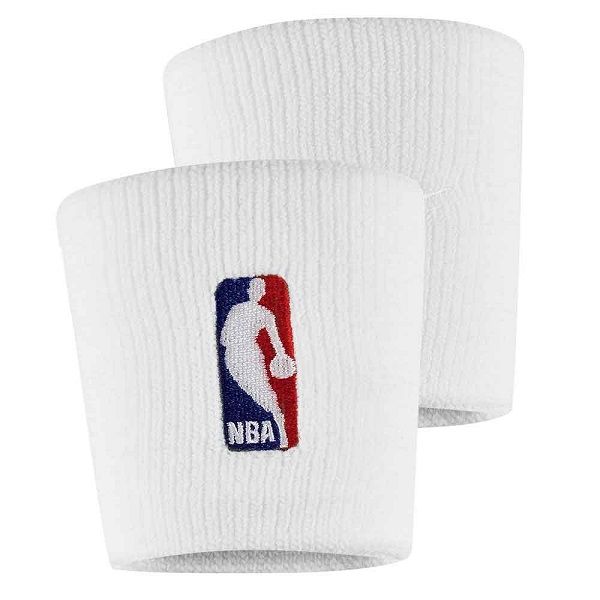 NBA DRI-FIT BASKETBALL WRISTBANDS 'WHITE'