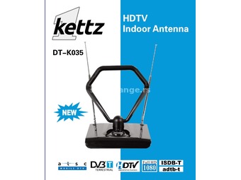 Sobna TV/FM antena Kettz DT-K035 + pojačivač