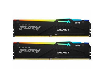 Memorija KINGSTON 64GB(2x32GB)/DIMM/DDR5/6000MHz/CL36/FURY Beast RGB EXPO