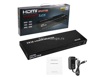 HDMI spliter aktivni 1/16 12V/3A KT-HSP-1.16