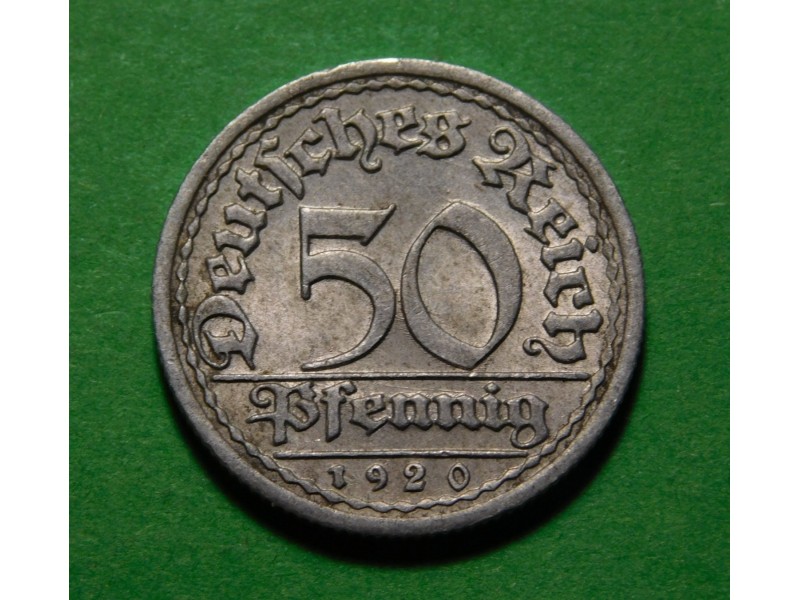 50 pfennig 1920 F