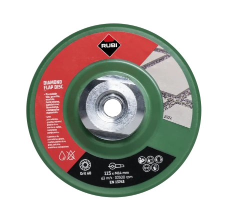 Rubi 32921 dijamantski flap brusni disk, granulacija 60, 115mm, M14 ( RUBI 32921 )